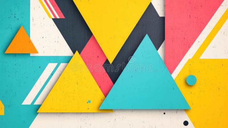 Vibrant Abstract Triangles Create a Modern and Playful Backdrop ...