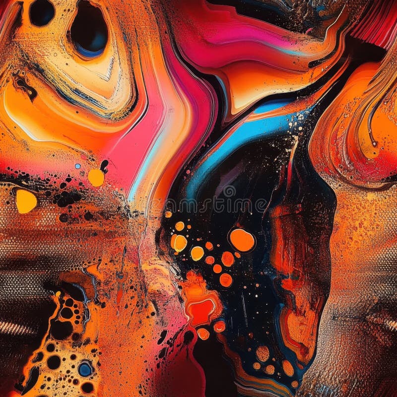 Vibrant Abstract Underground Infusion of Colors Stock Illustration ...