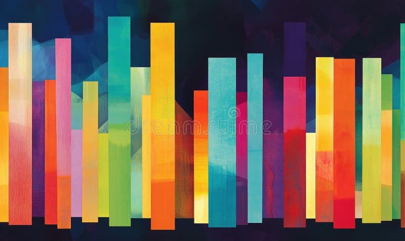 Abstract Colorful Vertical Bars Creating Vibrant Art Composition Stock ...
