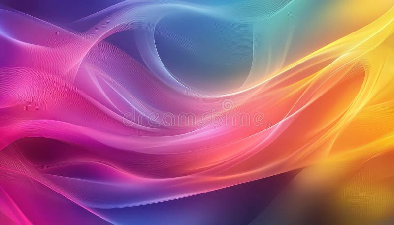 Vibrant Abstract Wallpaper with Colorful Flowing Patterns in Soft ...