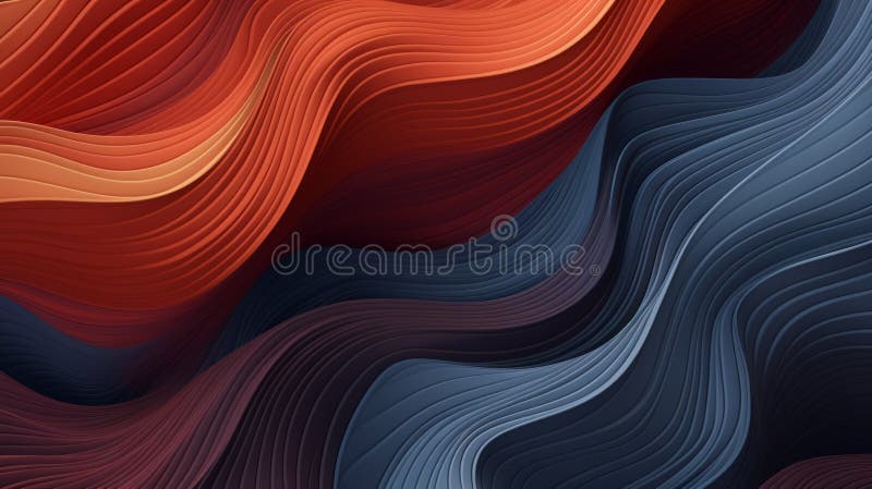 Vibrant Abstract Wallpaper with Red, Blue, and Orange Wavy Patterns ...