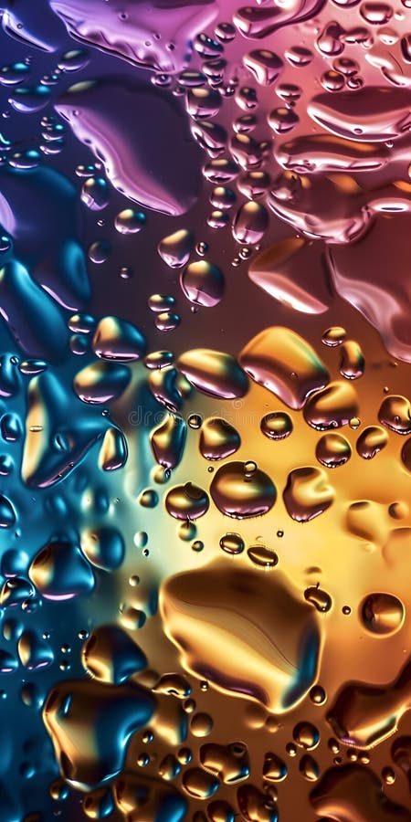 Vibrant Abstract Water Droplets Background, Colorful Patterns Stock ...