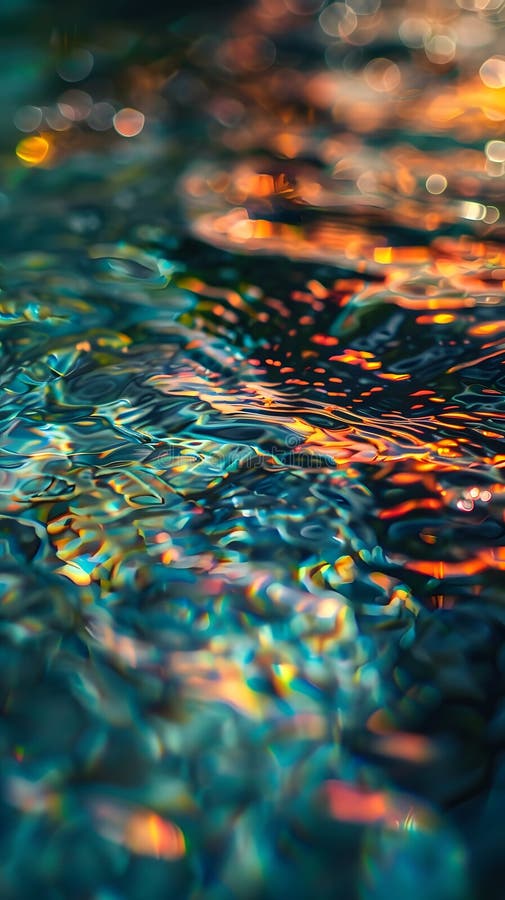 Abstract Colorful Water Pattern with Light Reflection Background Stock ...