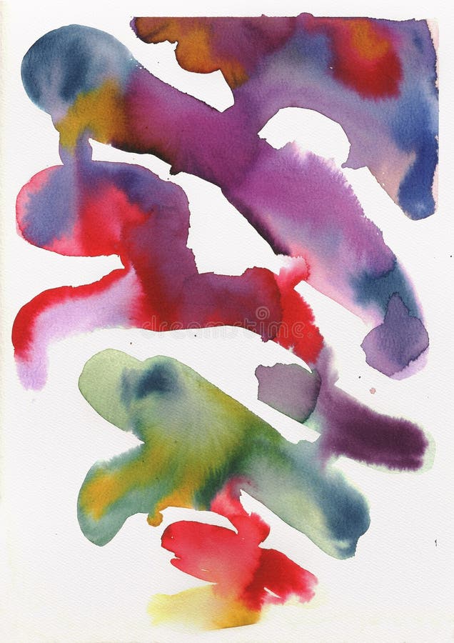 Vibrant Abstract Watercolor Forms Blend in a Dynamic Dance of Colors ...