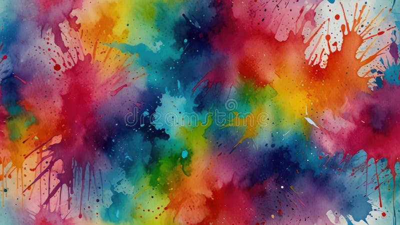Vibrant Abstract Watercolor Splash Art with Multicolor Texture and ...