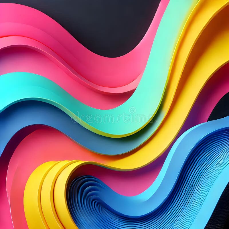 Vibrant Abstract Wave with Colorful Dynamic Pattern and Modern Flow ...