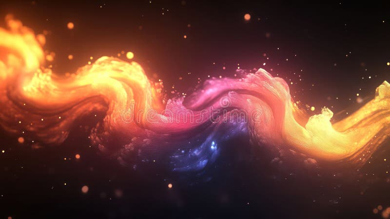 A Vibrant Abstract Wave of Colors Blending in a Fluid Motion, Creating ...