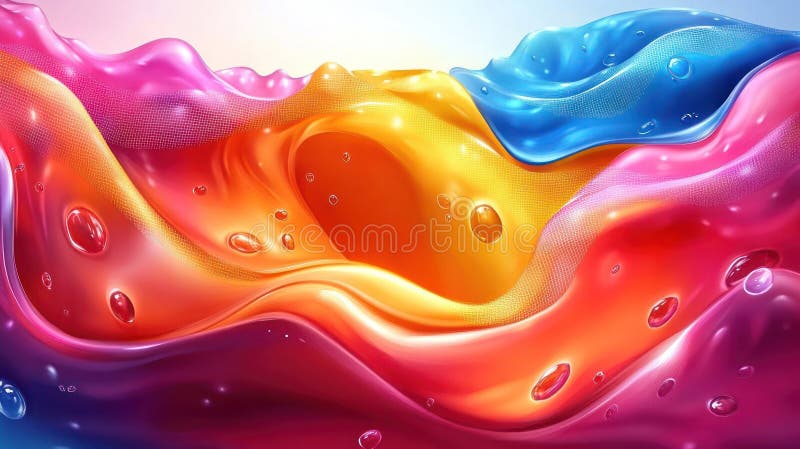 A Vibrant, Abstract Wave of Colors Blending Seamlessly, Evoking Energy ...