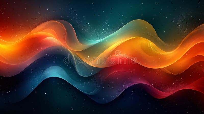 Vibrant Abstract Wave of Colors in Motion Generative AI Stock ...