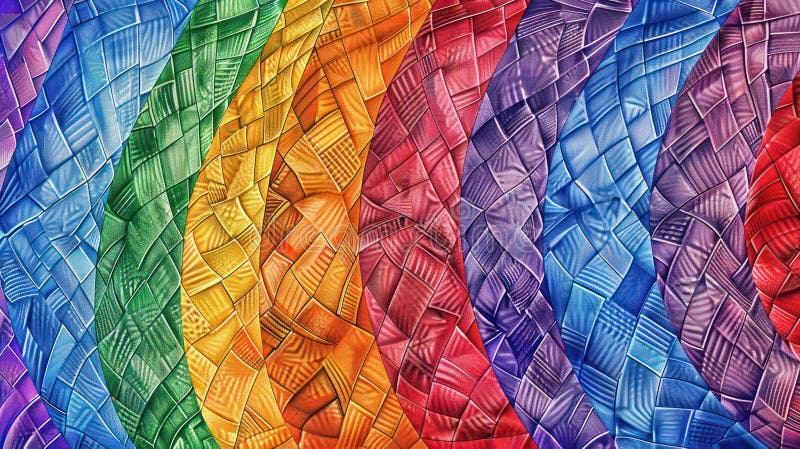 A Vibrant, Abstract Wave of Colors Showcasing a Textured, Flowing ...