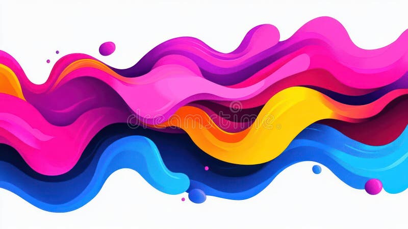 A Vibrant, Abstract Wave Design Featuring Bright Colors and Smooth ...