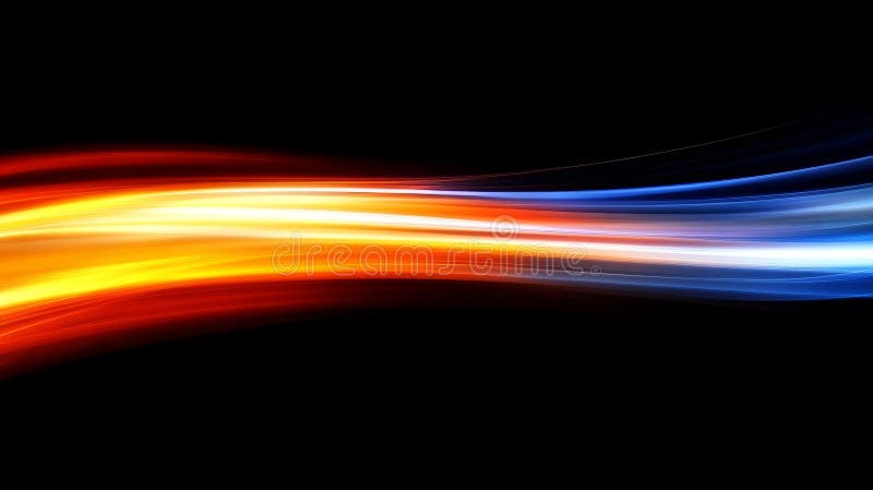 Vibrant Abstract Wave of Light and Shadow in Warm Red and Cool Blue ...