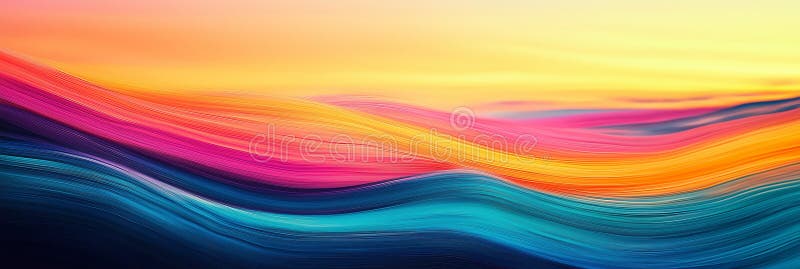A Vibrant Abstract Wave Pattern in Warm and Cool Colors at Sunset ...