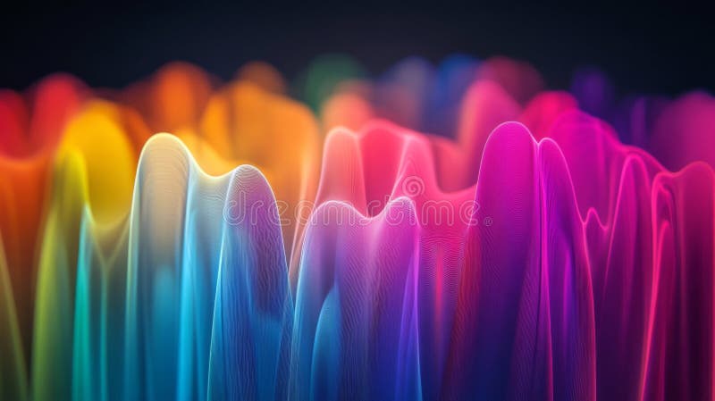 Vibrant Abstract Waves of Color Stock Illustration - Illustration of ...