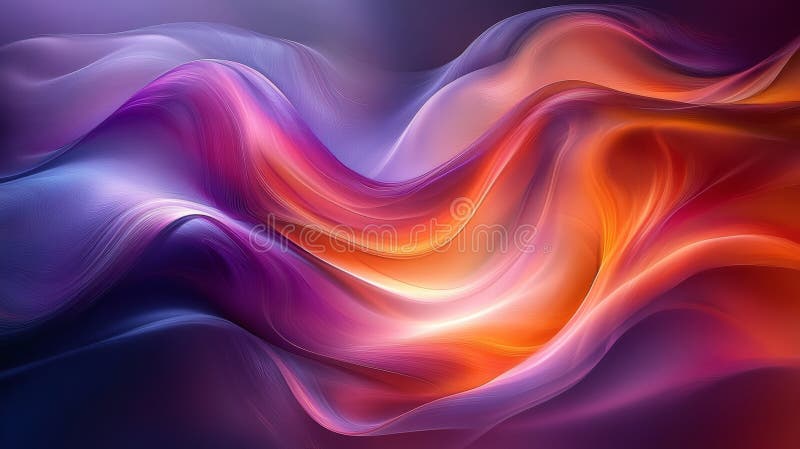 Vibrant Abstract Waves of Color Flowing Seamlessly Stock Photo - Image ...