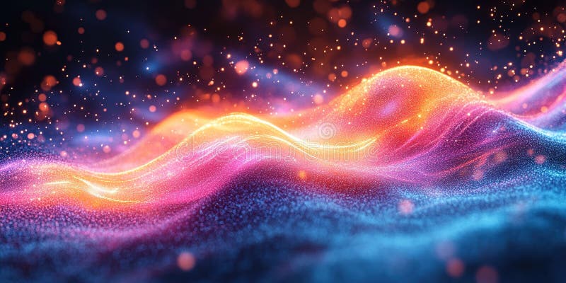 Vibrant Abstract Waves of Color and Light Create a Mesmerizing Visual ...