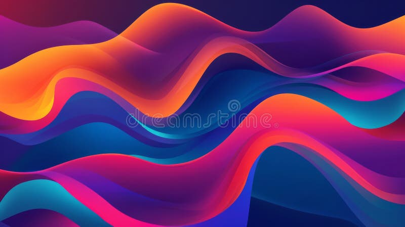 Vibrant Abstract Waves of Colorful Gradient Lines in a Modern Digital ...