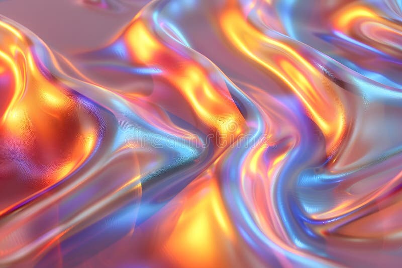 Vibrant Abstract Waves of Iridescent Light for Modern Design Generative ...