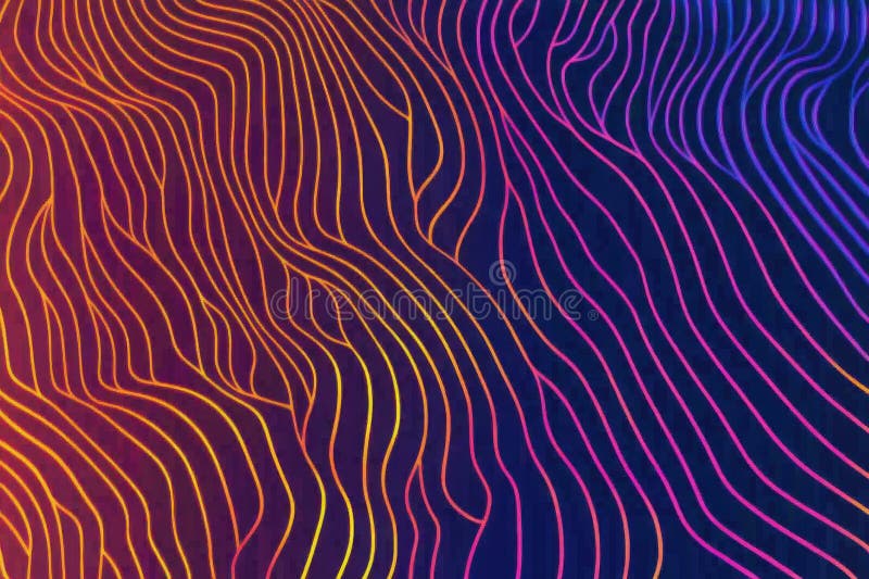 Vibrant Abstract Waves in Minimalist Geometric Design Stock ...