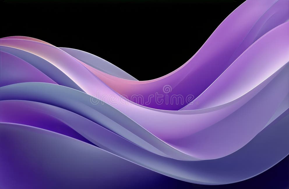 Vibrant Abstract Waves in Purple and Blue Shades Creating a Dynamic ...