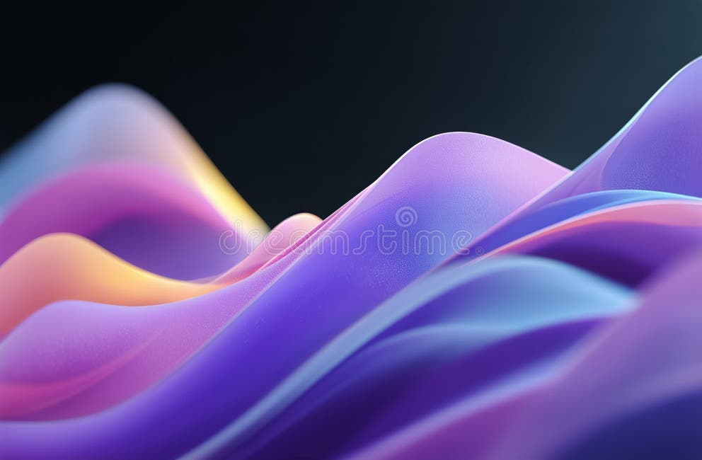 Vibrant Abstract Waves in Purple and Blue Shades Creating a Dynamic ...