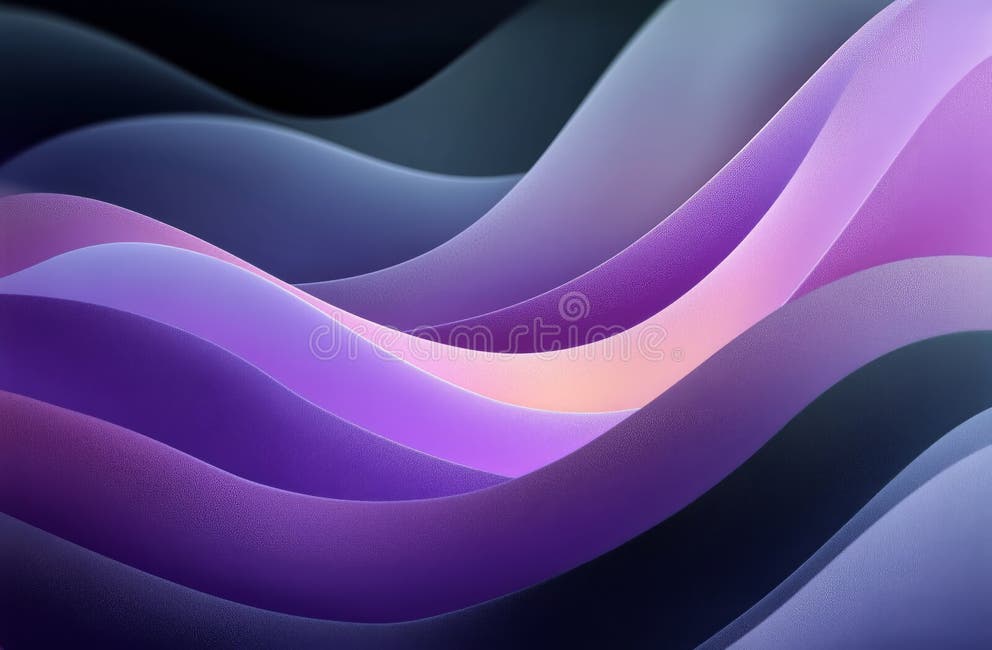Vibrant Abstract Waves in Purple and Blue Shades Creating a Dynamic ...
