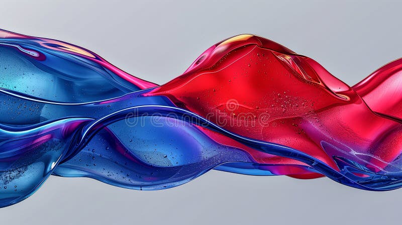 Vibrant Abstract Waves in Red and Blue Stock Illustration ...