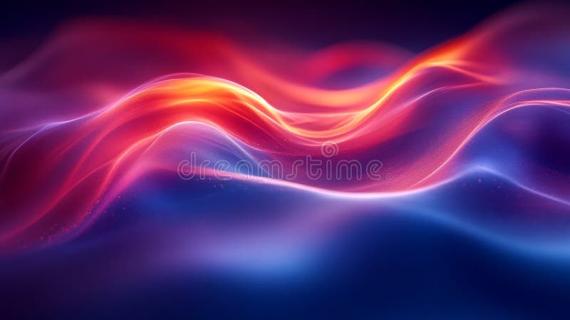 Vibrant Abstract Waves in Red and Blue Hues, Dynamic Light Effects ...