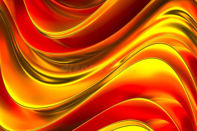 Vibrant Abstract Waves in Red and Gold for Modern Decor and Graphic ...