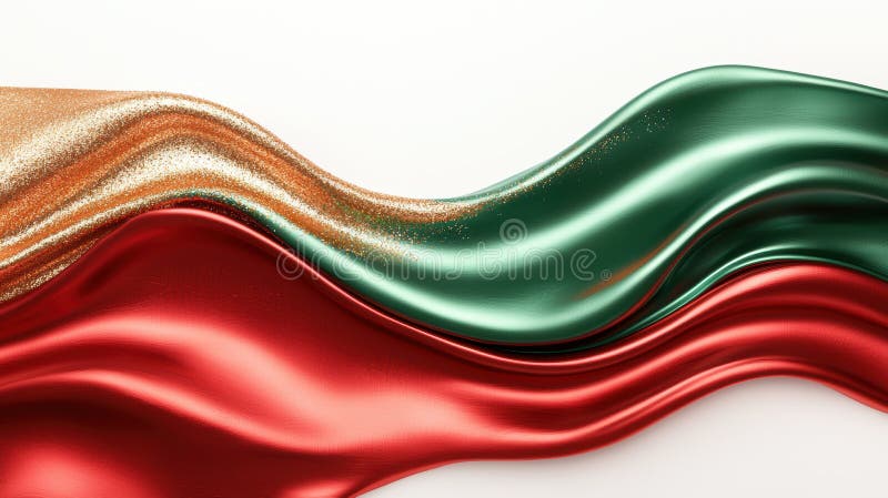 Vibrant Abstract Waves of Red and Green Stock Illustration ...