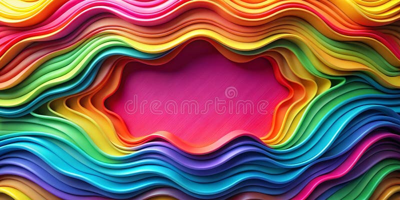 Vibrant Abstract Wavy Frame Border Wallpaper a Stunning TiltShift ...