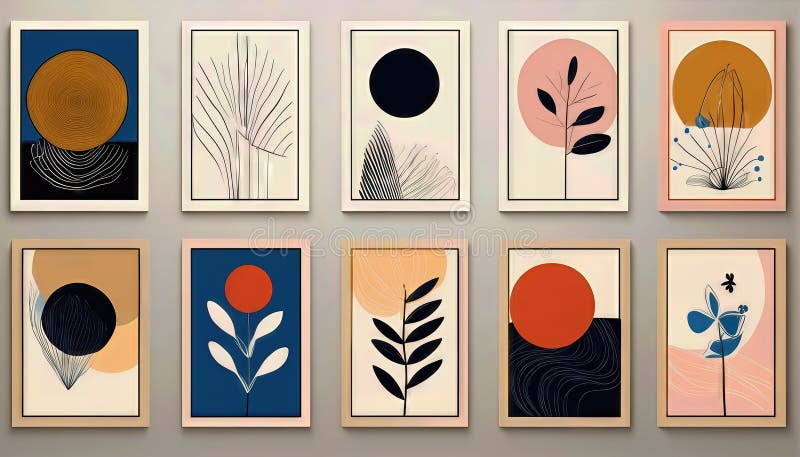 Vibrant Abstraction Bold Geometric Shapes in a Minimalist Palette ...