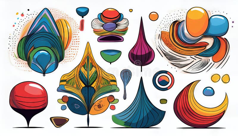 Vibrant Abstraction a Dynamic Interplay of Geometric Shapes and Bold ...