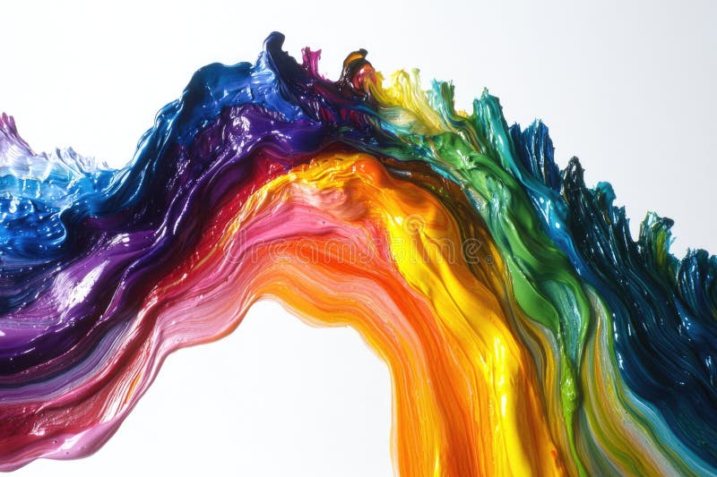 Vibrant Acrylic Paint Pouring Stock Photo - Image of technique, vivid ...