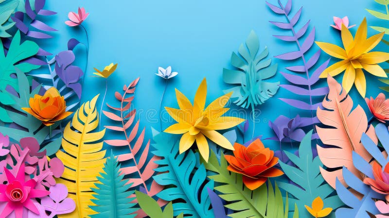 Vibrant and Adorable Paper Cutouts with Transparency Stock Illustration ...