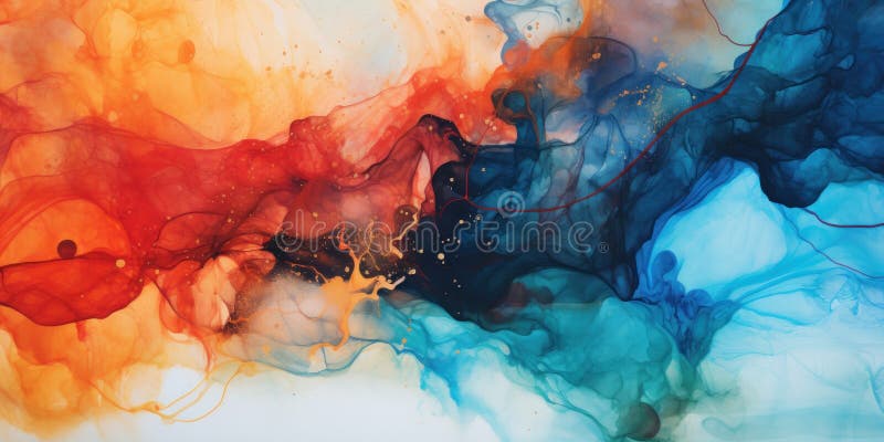 Vibrant Alcohol Ink Painting Showcasing a Mesmerizing Blend of Colors ...
