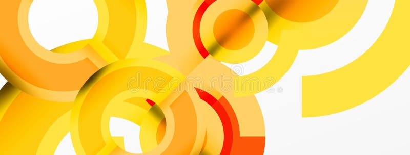 Vibrant Amber and Orange Circle Pattern on White Background Stock ...