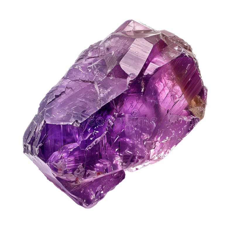 Vibrant Amethyst Crystal on Transparent Background Stock Photo - Image ...