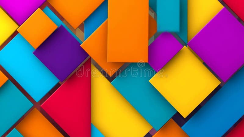 Abstract Colorful Geometric Shapes Animation Background Stock Video ...
