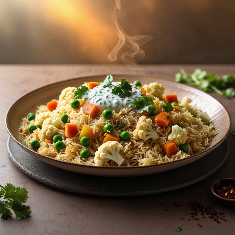 A Vibrant and Appetizing Image of Vegetable Dum Biryani Rice Recipe ...