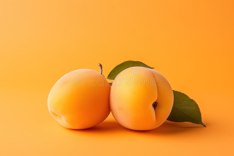 Vibrant Apricots on Orange Background AI Generated Stock Illustration ...