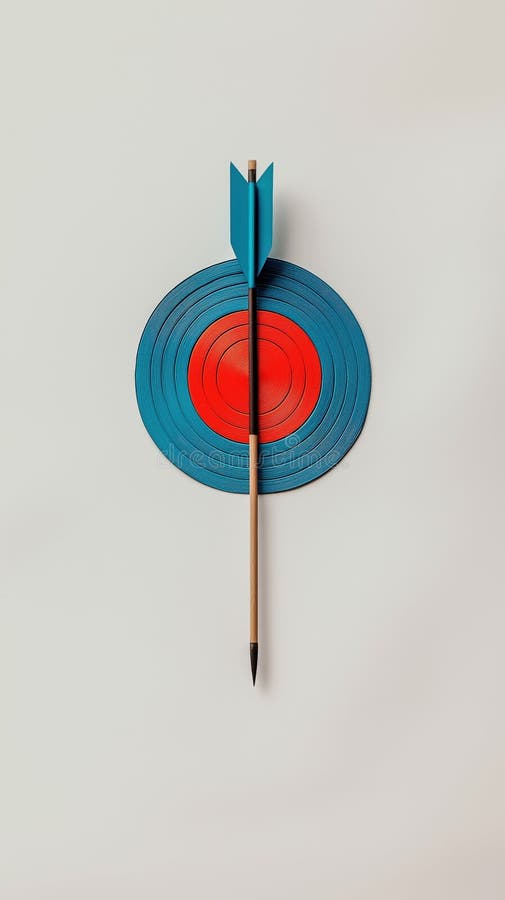 Vibrant Archery Target with Arrow Stock Illustration - Illustration of ...