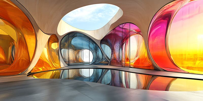 Vibrant Architectural Design: a Stunning Interior Showcase Stock ...