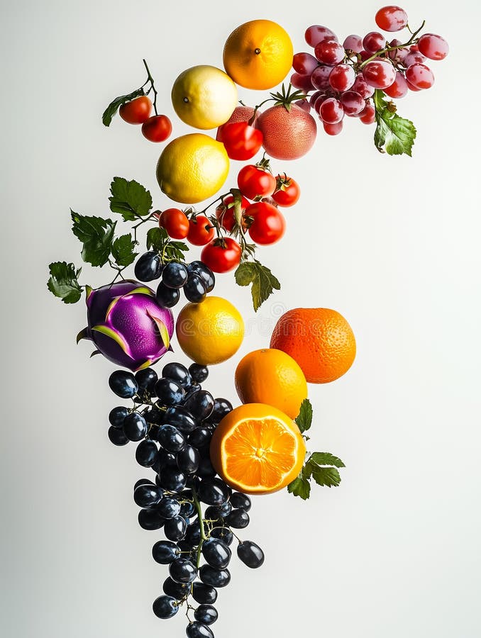 A Vibrant Arrangement of Assorted Fresh Fruits, Showcasing Colors and ...