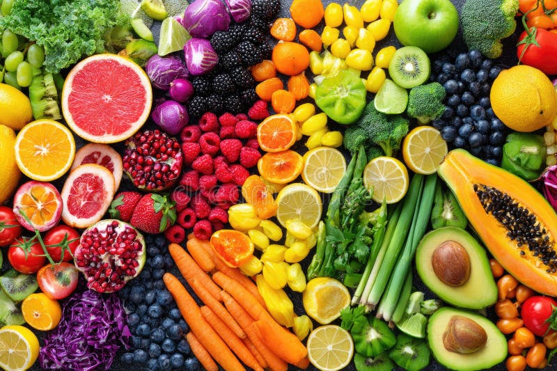 Rainbow of Health stock illustration. Illustration of nourishment ...