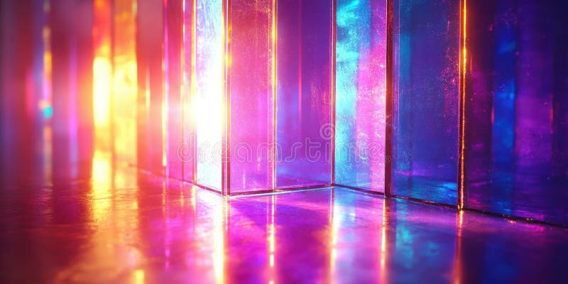 A Vibrant Arrangement of Glass Blocks Showcases a Spectrum of Colors ...