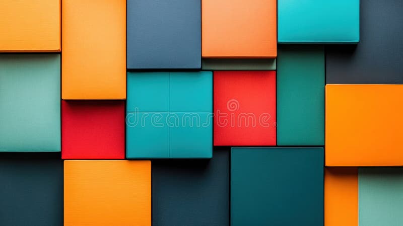 Colorful Geometric Pattern with Overlapping Rectangles, AI Stock Image ...