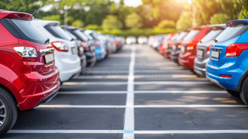 A Vibrant Array of Cars in Various Hues are Displayed at a Car ...