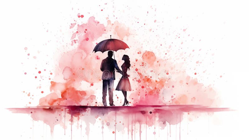Colored Paintings of Couples Expressing Their Love Relationship..AI ...