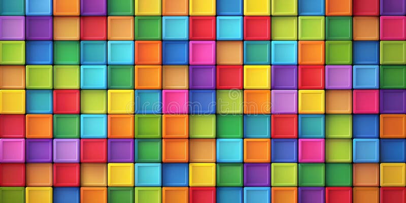 A Vibrant Array of Colored Squares in a Grid Pattern Creating a Playful ...